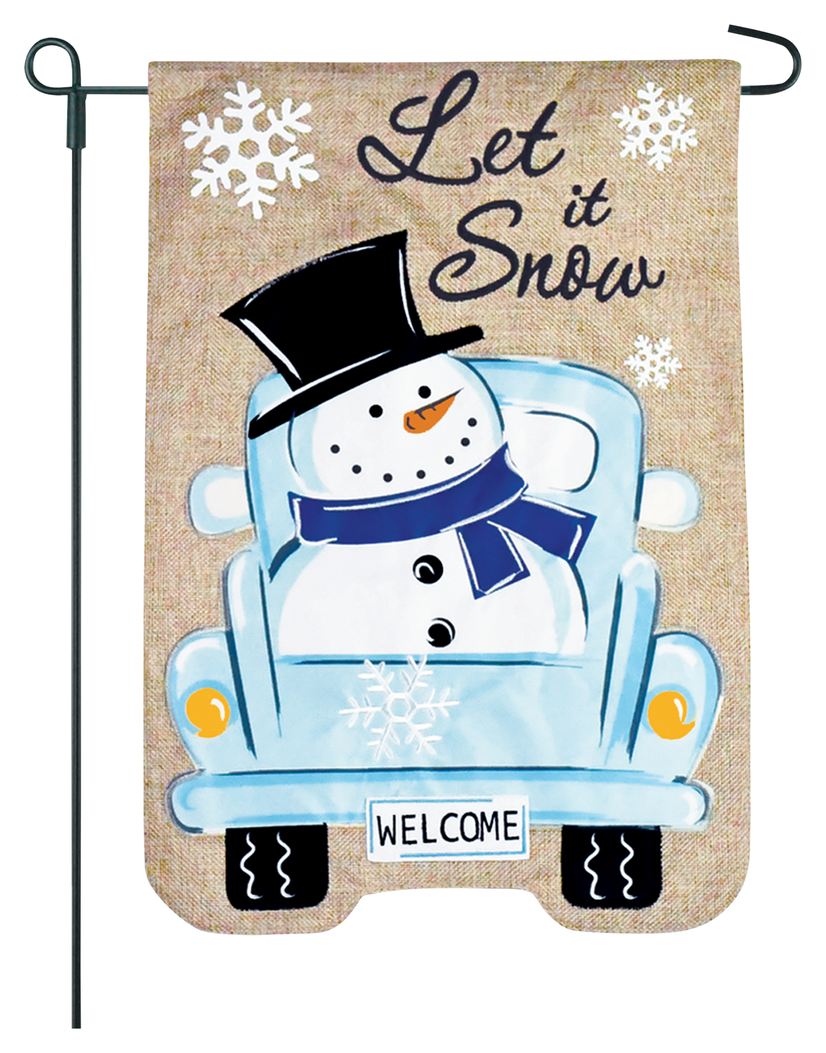 JEC Home Goods Let It Snow Truck 2-Sided Burlap Garden Flag | Bass Pro ...